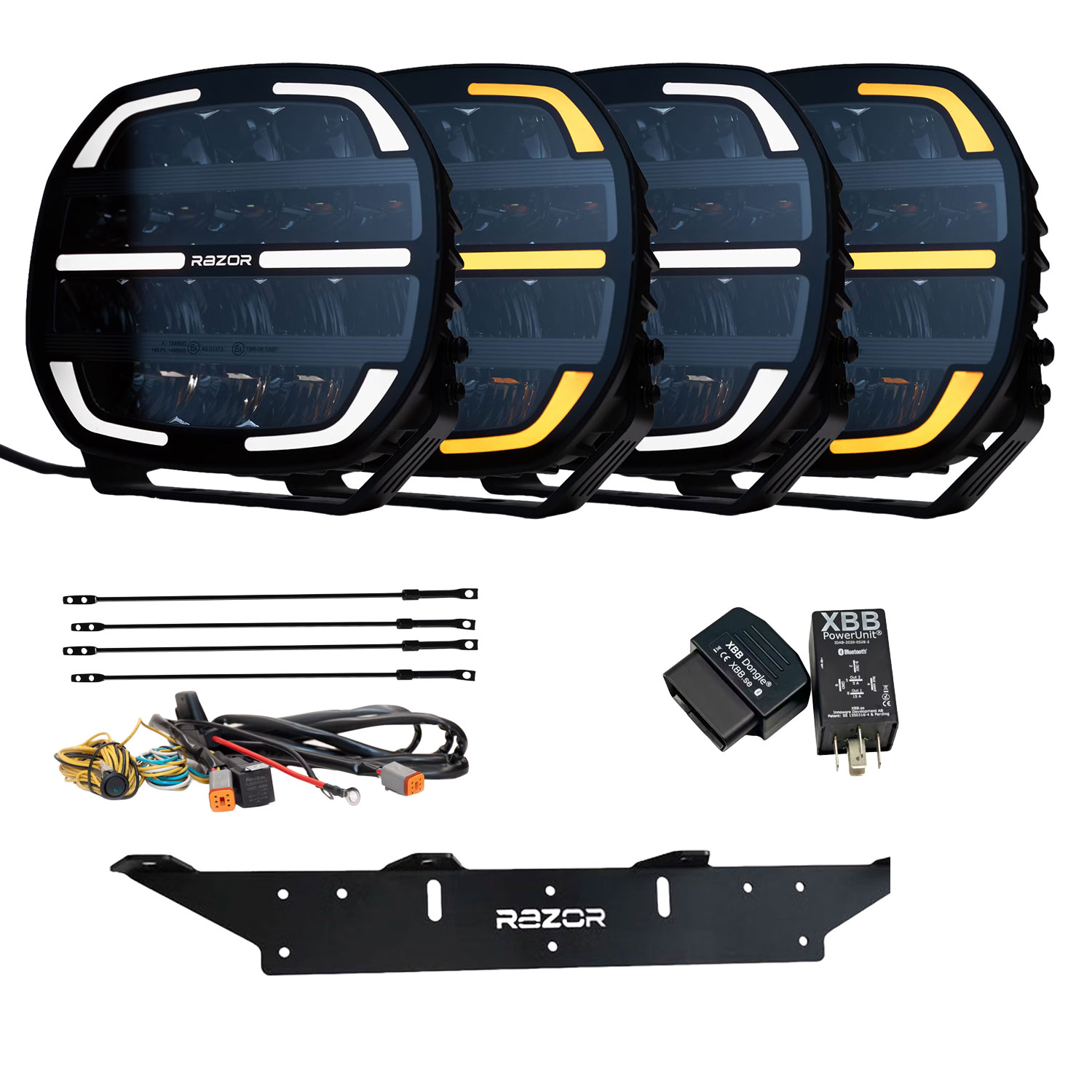 Razor Dragon 9" 4-pack + XBB – komplett CANBUS-sats - Hova.com