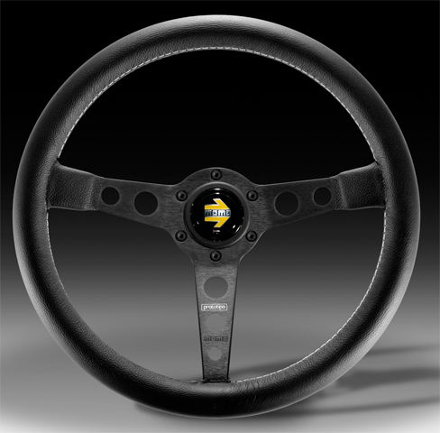Momo Ratt Prototipo Svart 350mm Läder - Hova.com