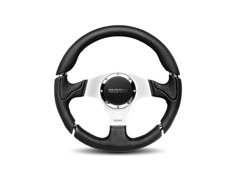 Momo Ratt Tuning Millenium Svart/Silver 320mm Läder - Hova.com