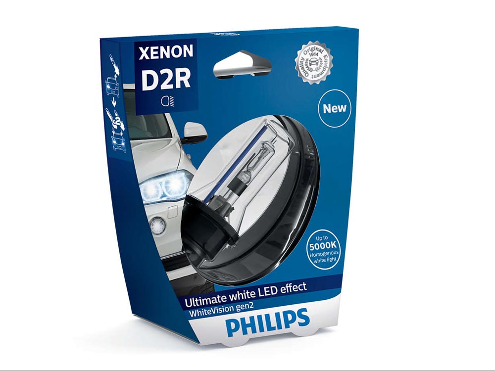 D2R Xenon Philips WhiteVision Gen2 85126WHV2S1 35W. - Hova.com
